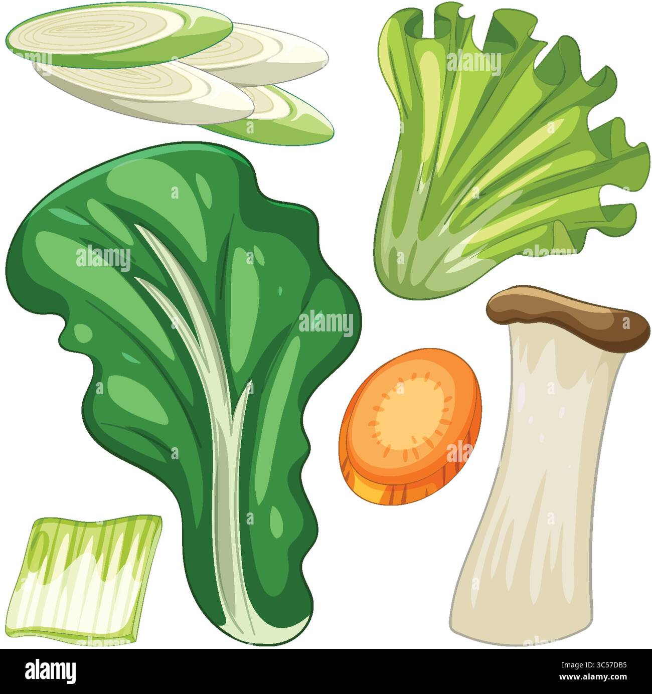 Vibrant vector illustration showcasing various fresh vegetables with ...