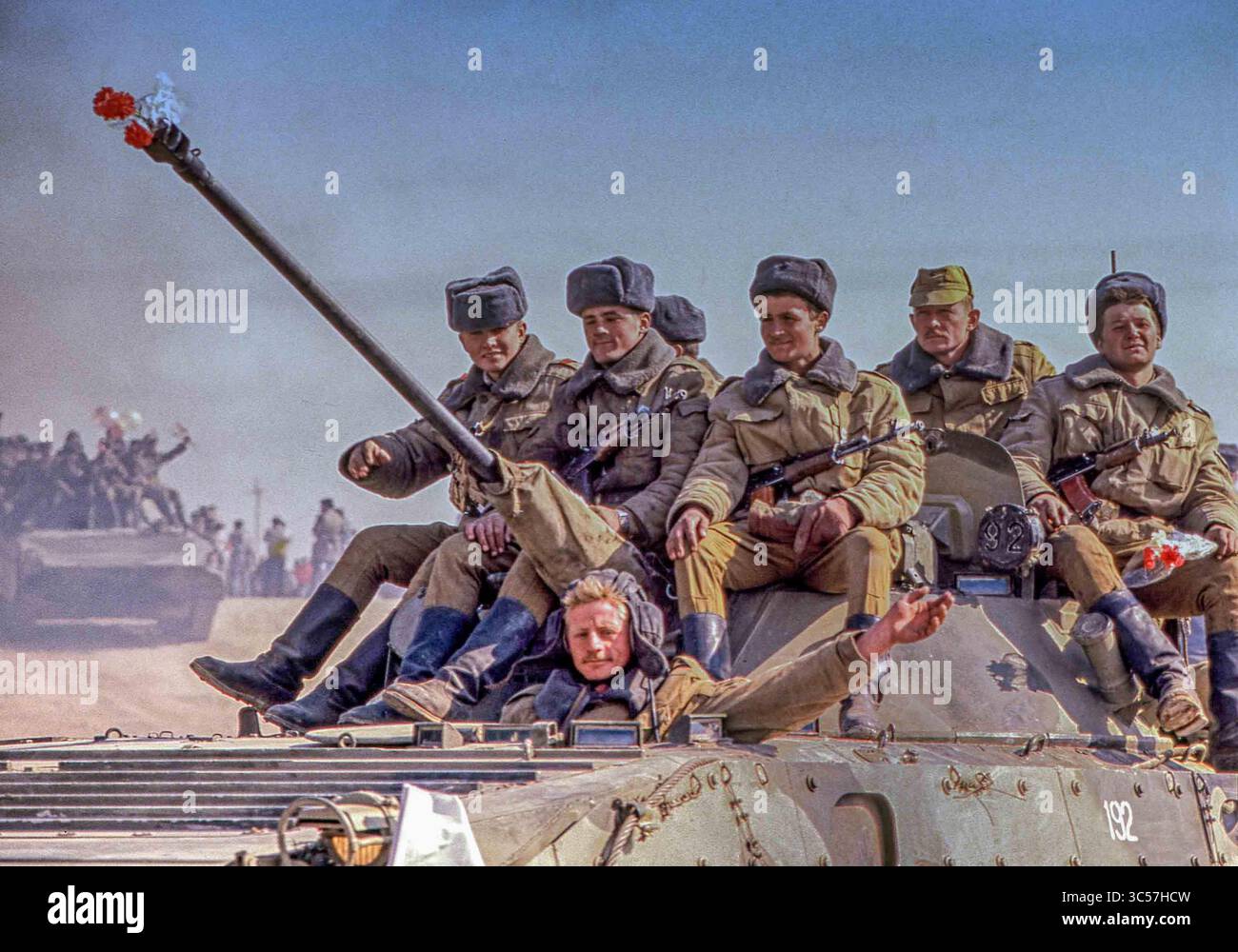 February 16, 1989, Termez, Uzbek SSR, Soviet Union: Soldiers of the ...