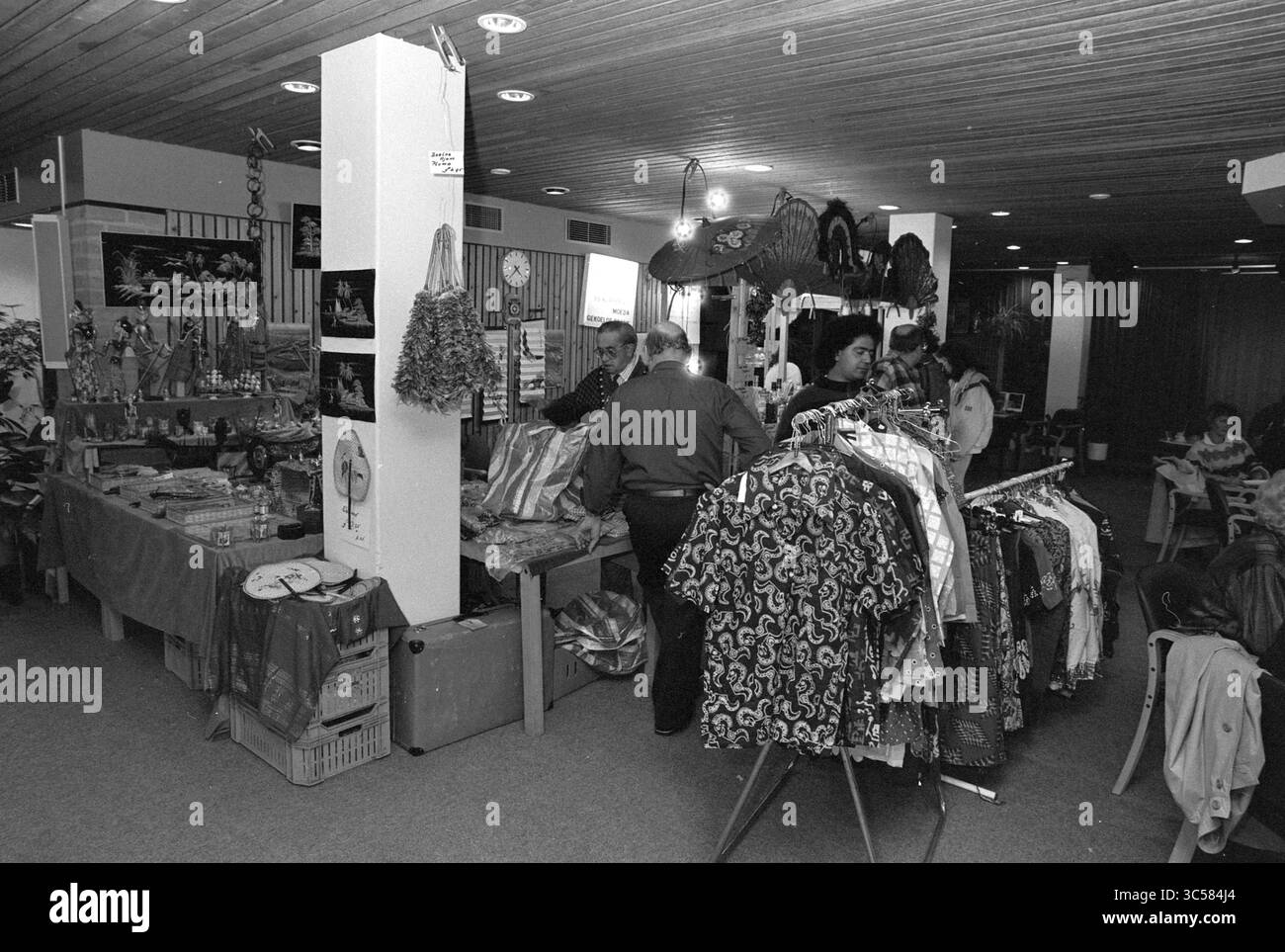 Showcasing vibrant clothing patterns Black and White Stock Photos ...