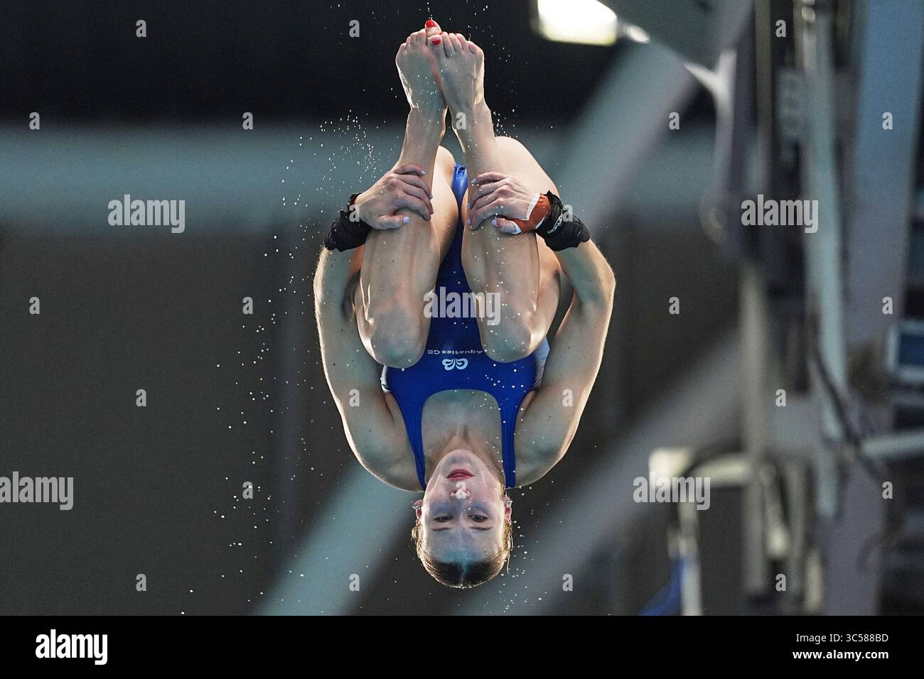 Maisie Bond of Britain competes in the women's 10m platform diving ...