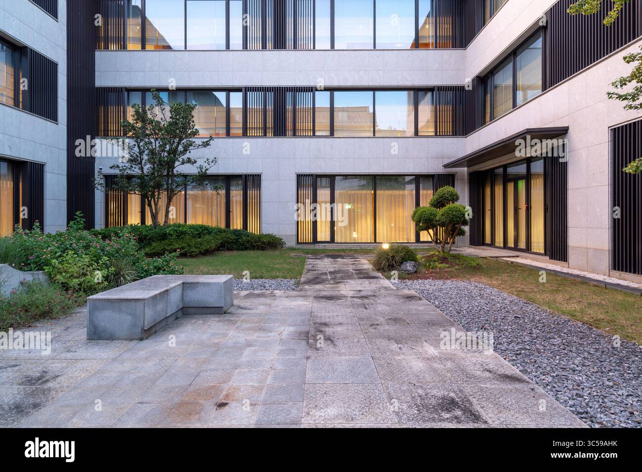 empty ground with modern buidling Stock Photo - Alamy
