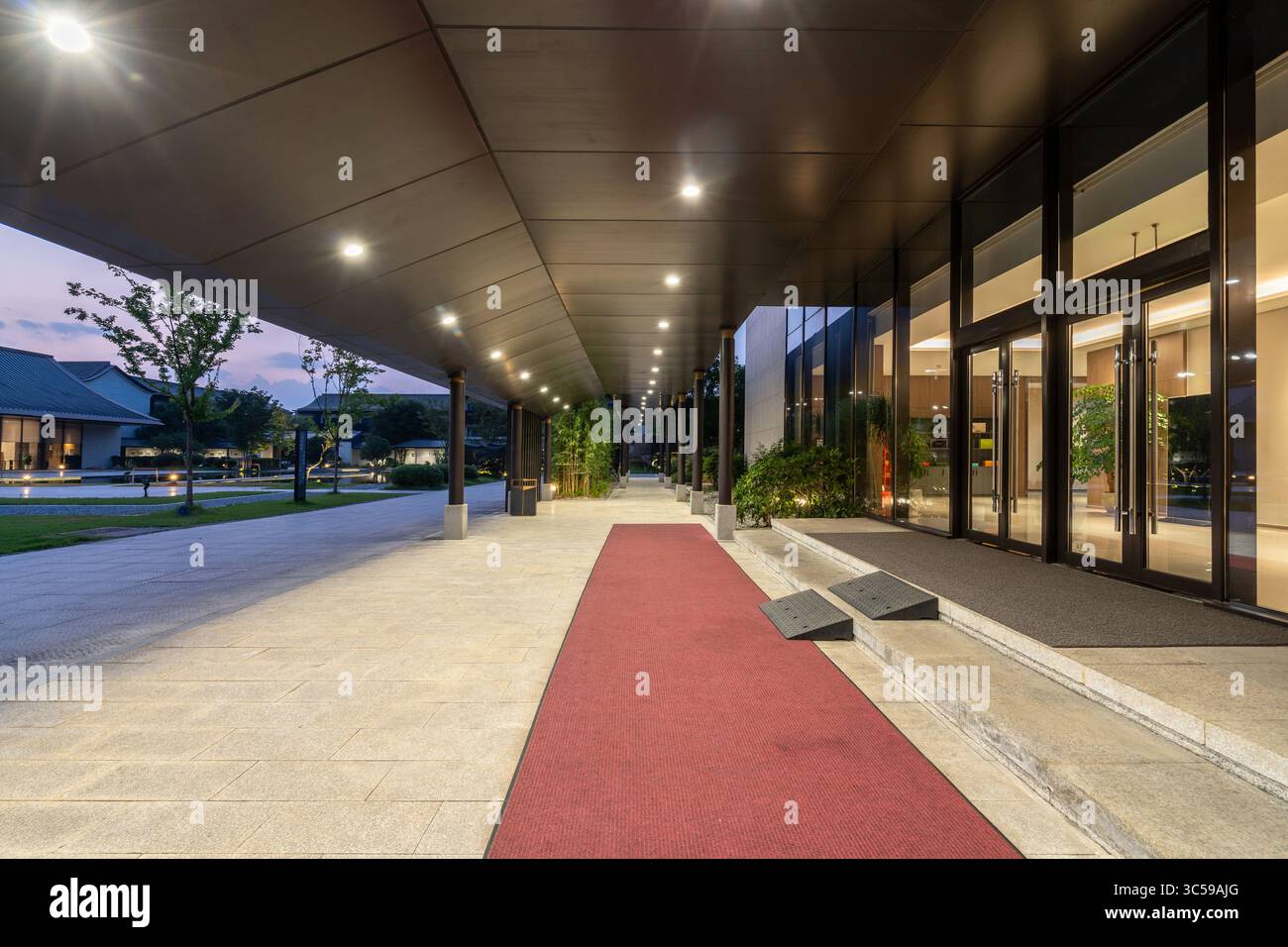 empty ground with modern buidling Stock Photo - Alamy