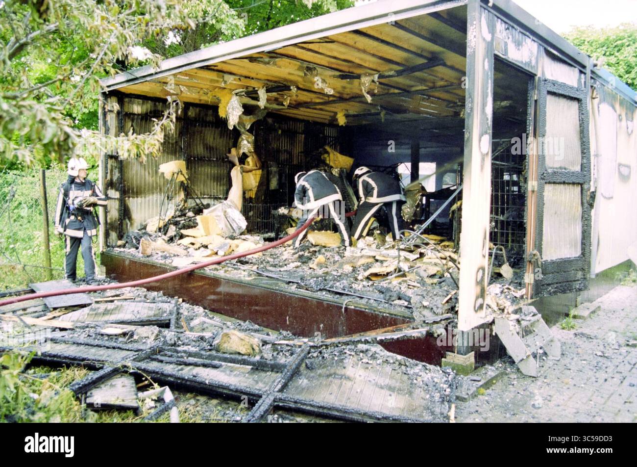 Fire laundry Bleekers waterway Heemstede, Heemstede, The Netherlands ...