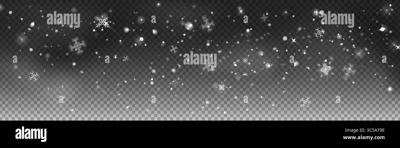 Snow shimmer png overlay with falling snowflakes and sparkle effects ...