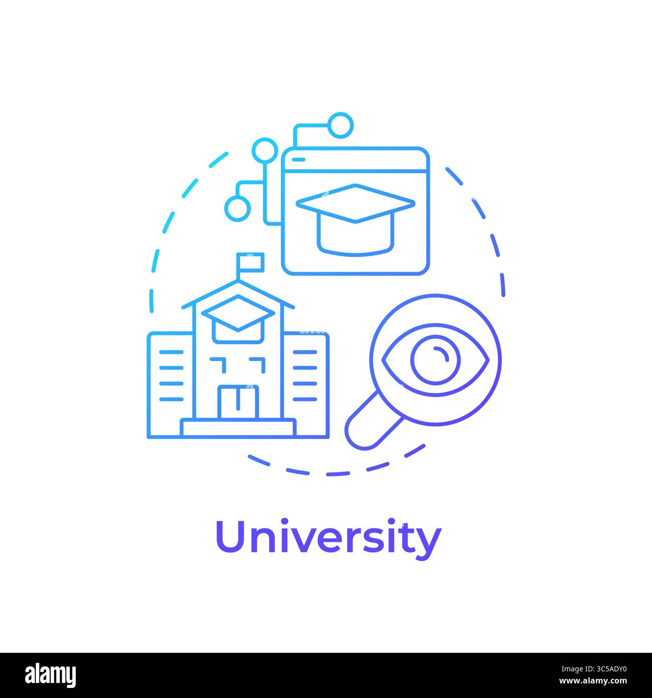 University blue gradient concept icon Stock Vector Image & Art - Alamy