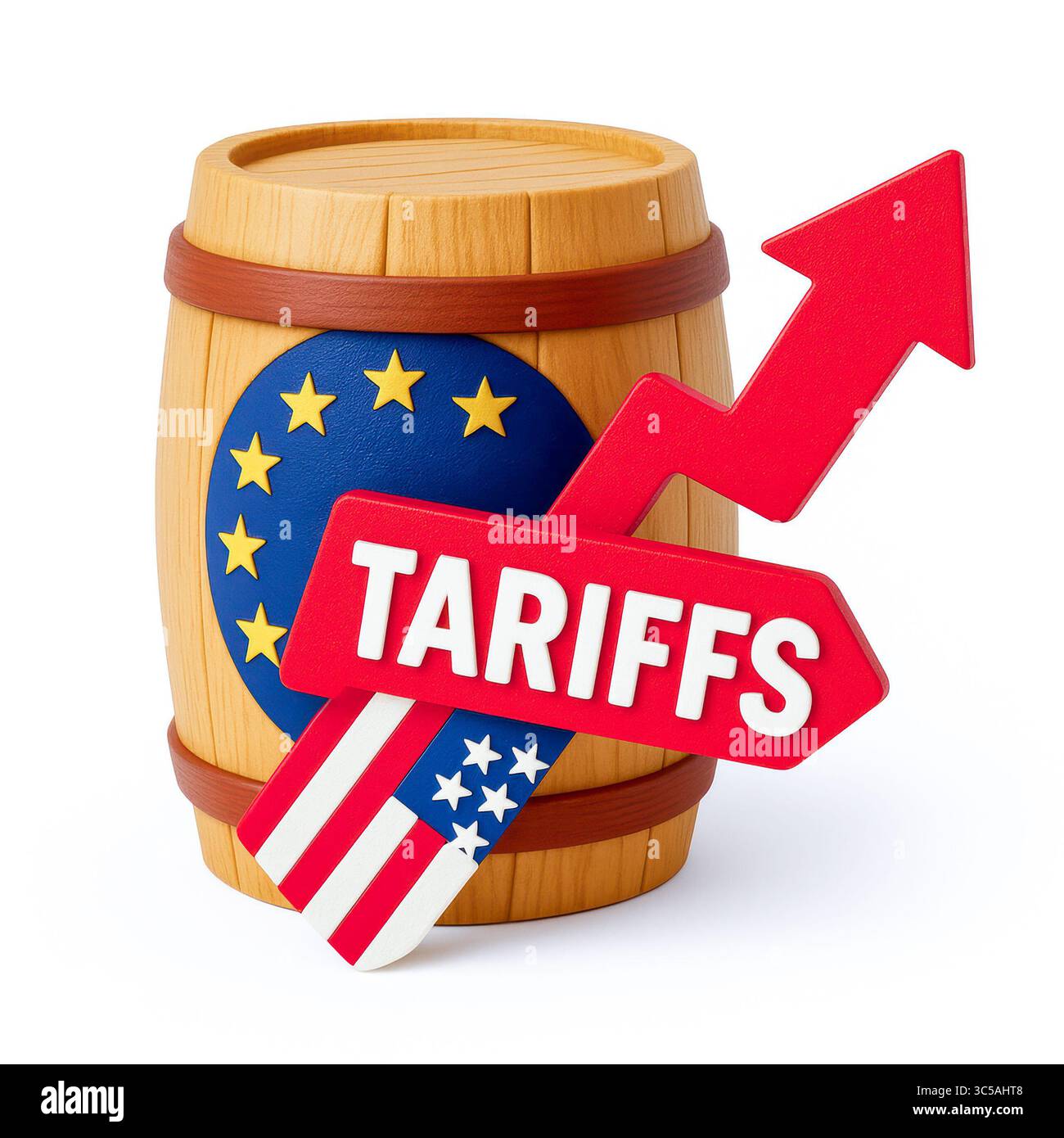A visual representation of U.S. tariffs on international goods includes ...