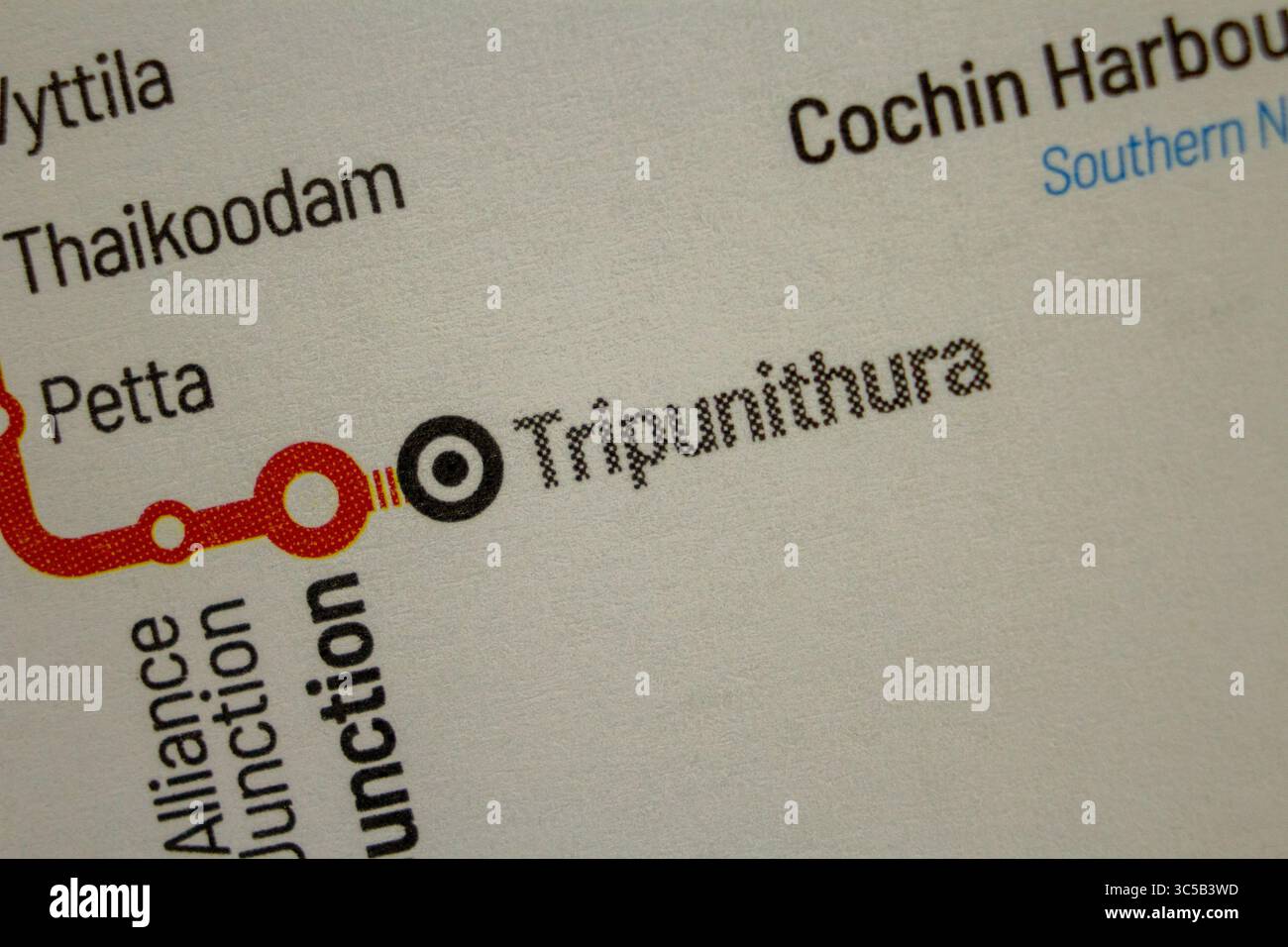 Tripunithura Station - Kochi Metro, India Railways junction schematic ...