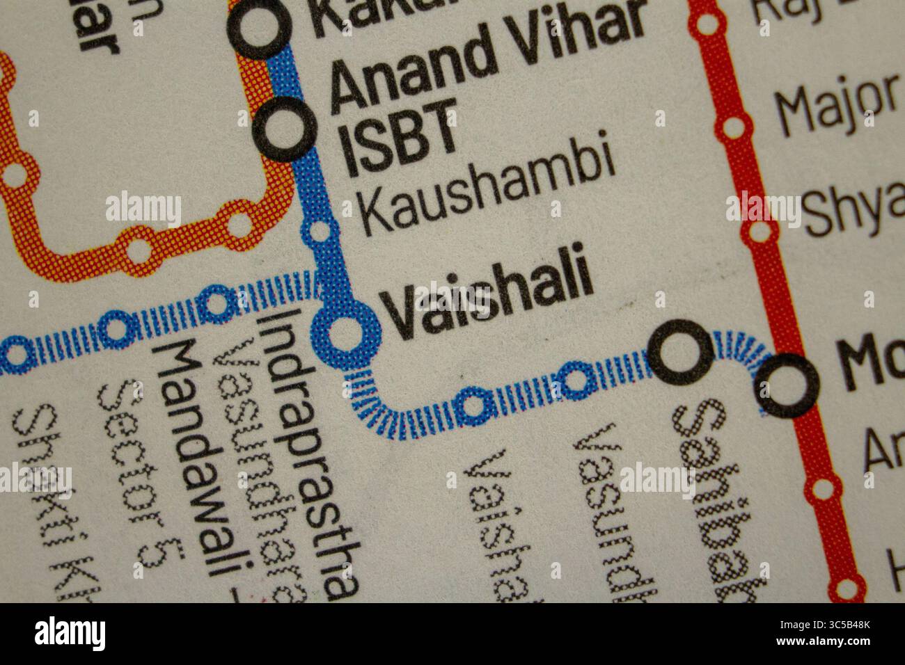 Delhi metro map hi-res stock photography and images - Alamy