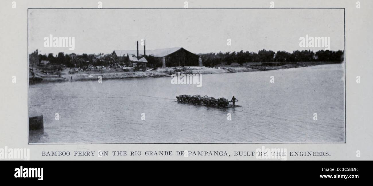 BAMBOO FERRY ON THE RIO GRANDE DE PAMPANGA built by the engineers from ...