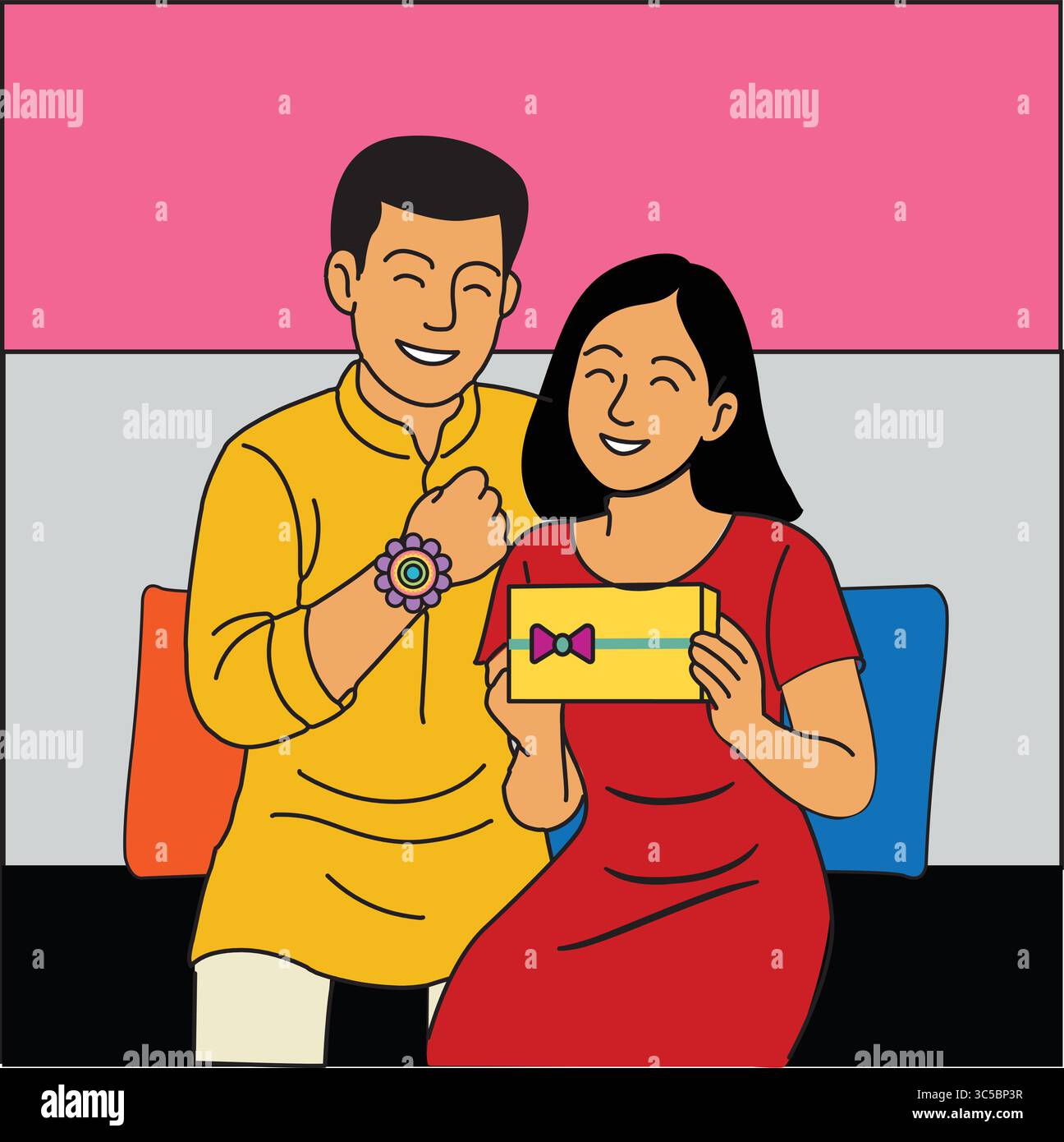 Rakhi bond love Stock Vector Images - Alamy