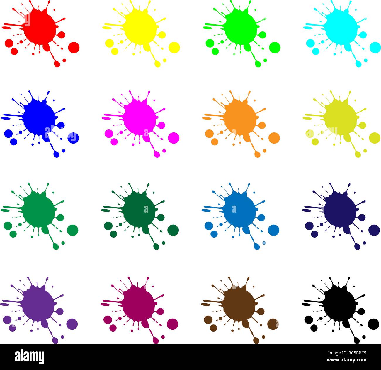 Colorful paint elements Cut Out Stock Images & Pictures - Alamy