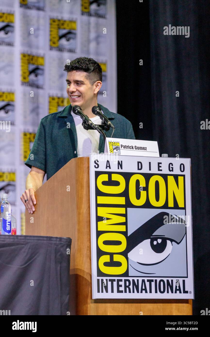 July 26, 2025, San Diego, California, U.S: Patrick Gomez moderates ...