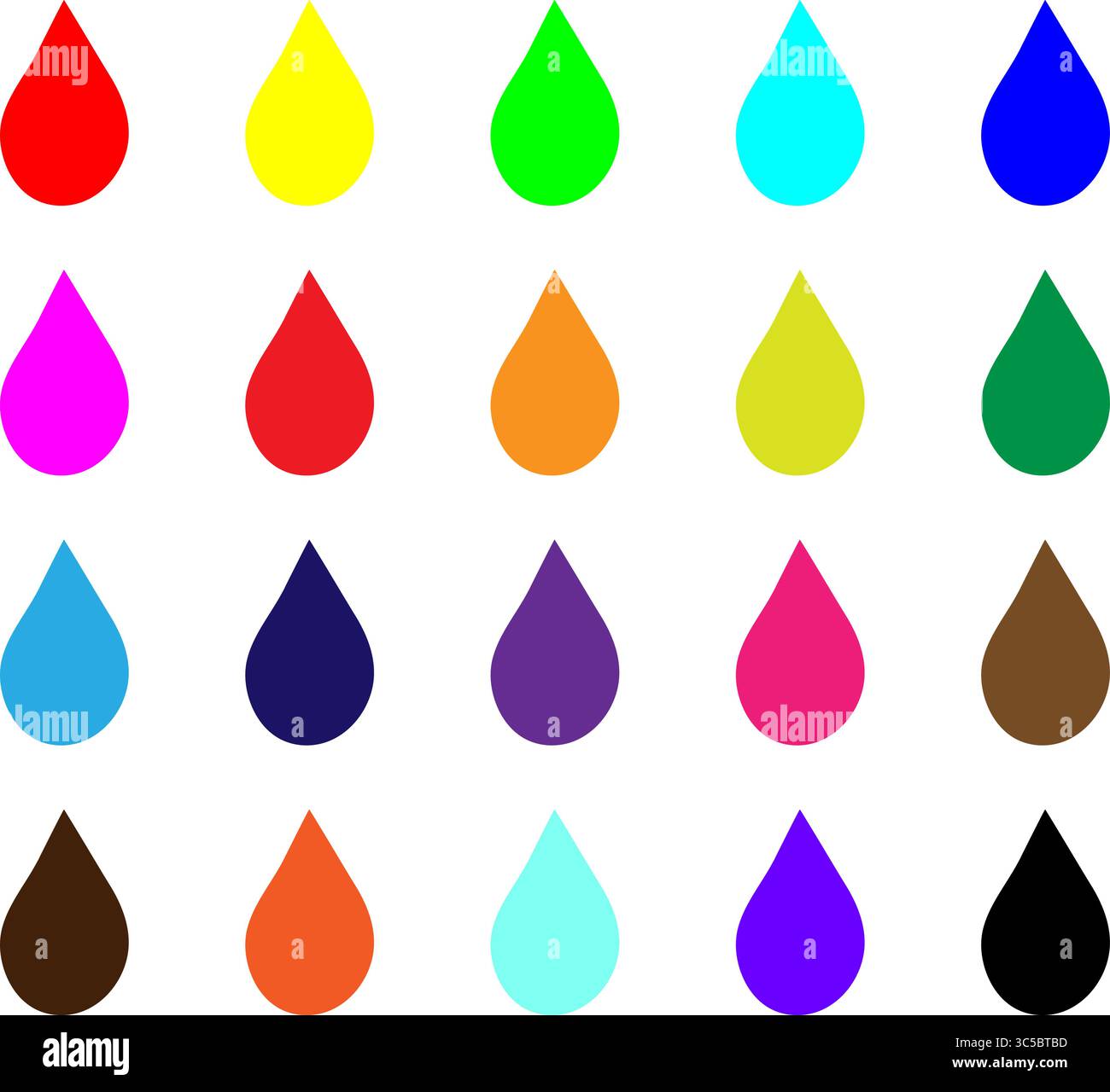 Set drops red water Stock Vector Images - Alamy