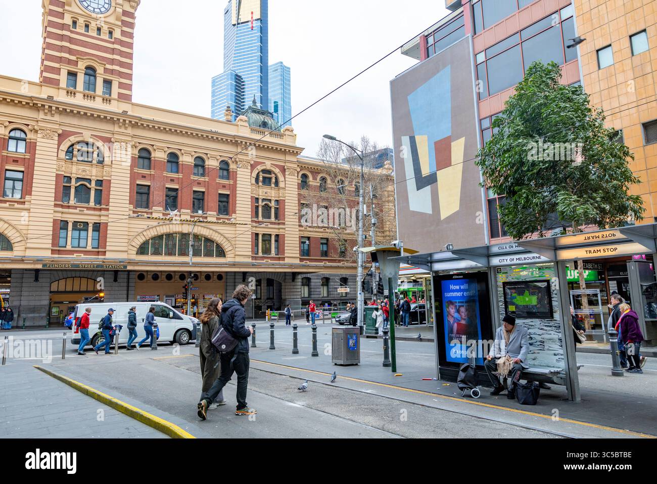 Tram people on melbourne street hi-res stock photography and images - Alamy