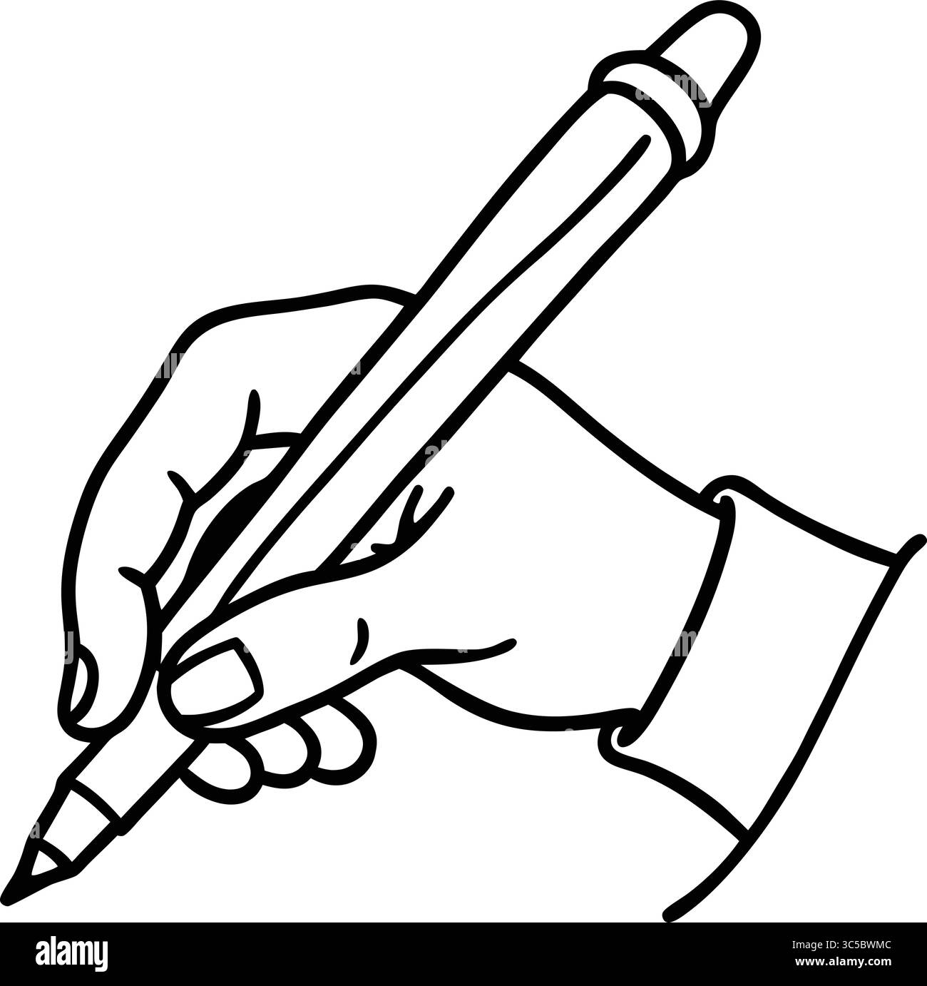 Hand drawn sketch holding Cut Out Stock Images & Pictures - Alamy