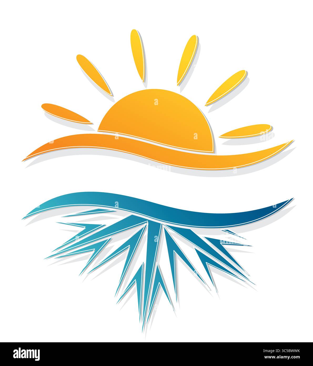 Sunrise frost Stock Vector Images - Alamy