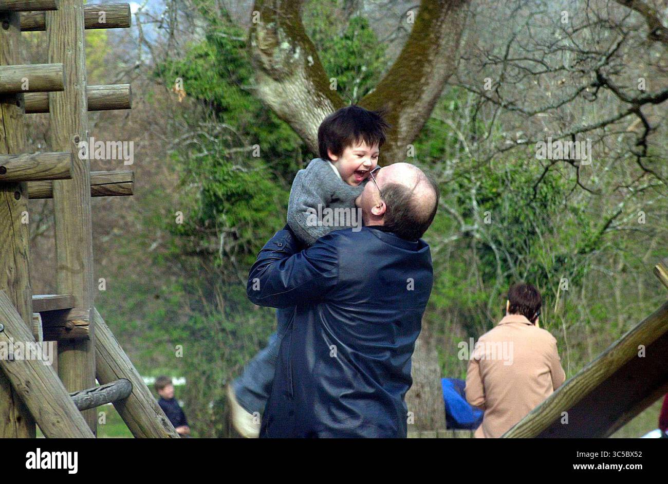 a father taking care of his infant child, paternity leave father with ...