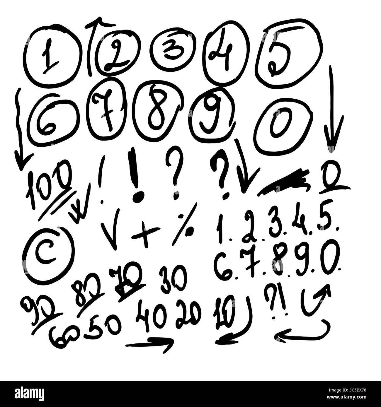 Letter drawn in different Black and White Stock Photos & Images - Alamy