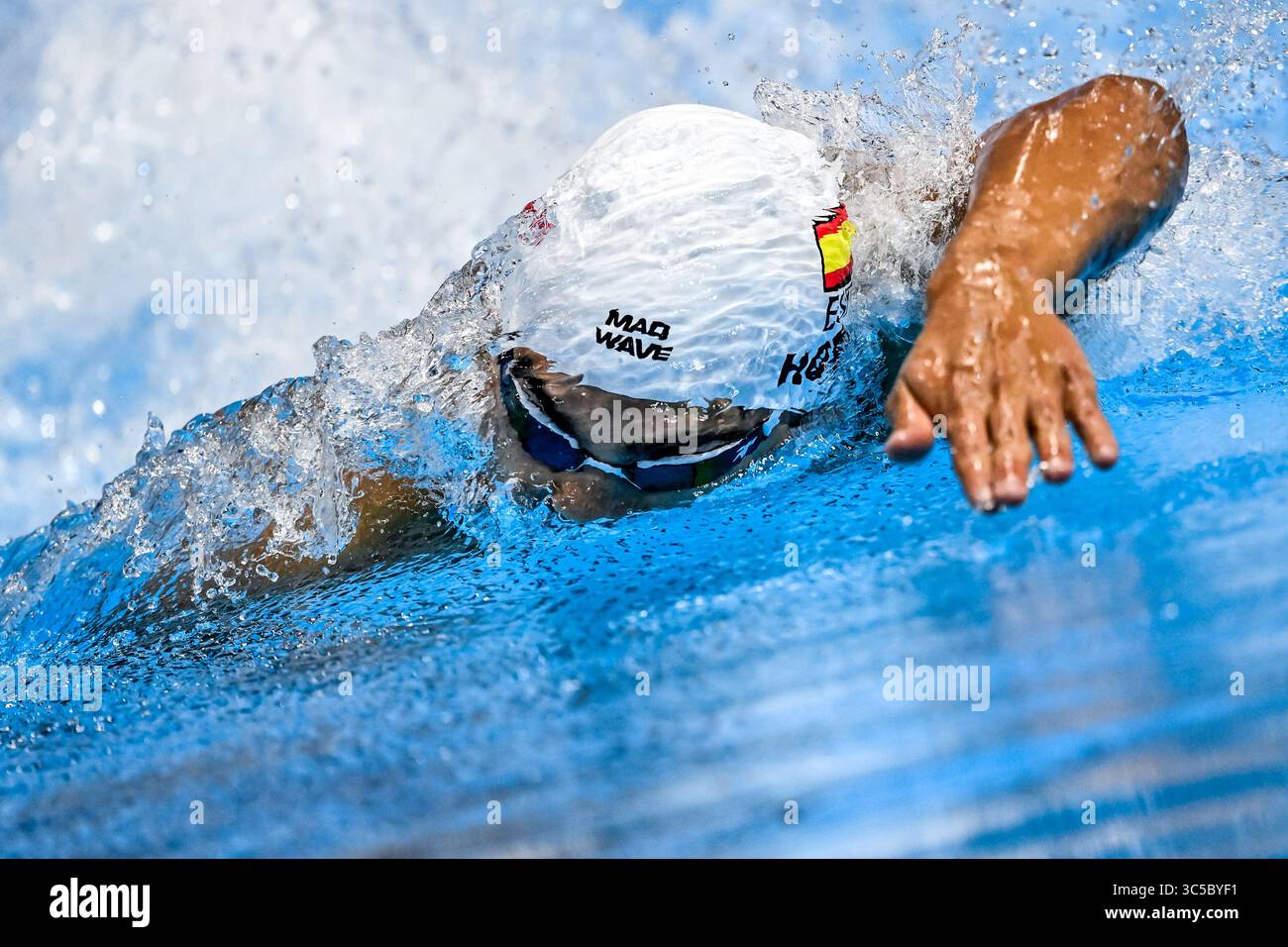 Luca Hoek Le Guenedal of Spain competes in the swimming 100m Freestyle ...