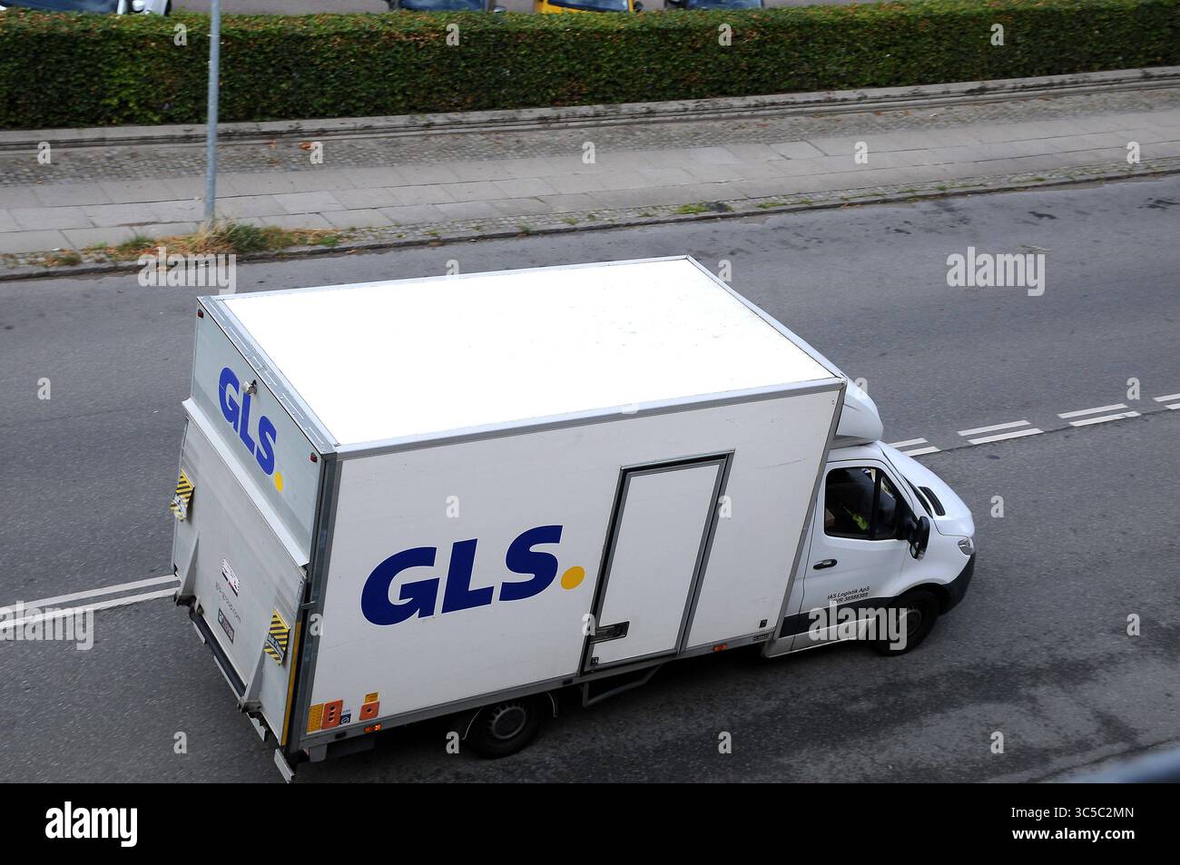 Copenhagen/ Denmark/30 JULY 2025/GLS delivery male in action and gls ...
