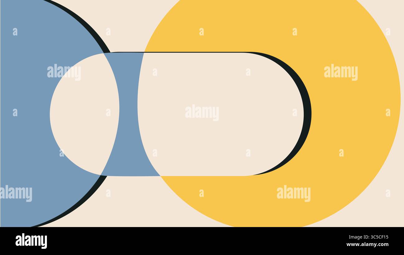 Abstract Composition with Overlapping Circular Stock Photo - Alamy