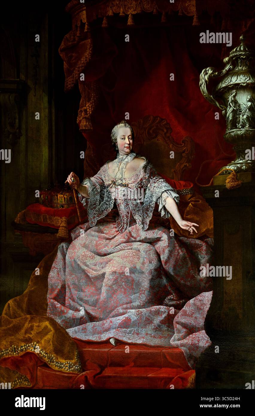 Empress Maria Theresia 1750 By Mathias de Visch. Painting in the Bruges ...