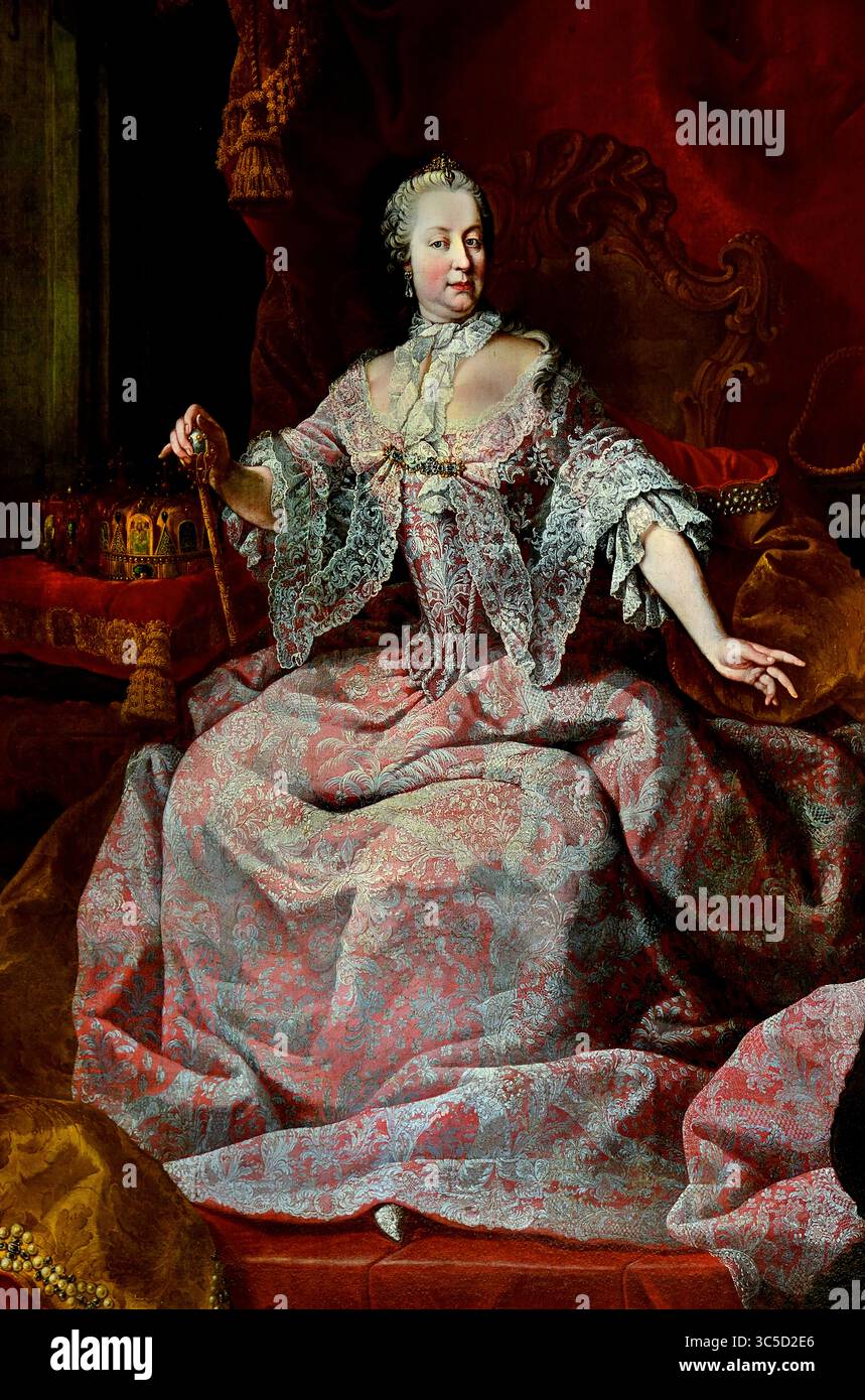 Empress Maria Theresia 1750 By Mathias de Visch. Painting in the Bruges ...