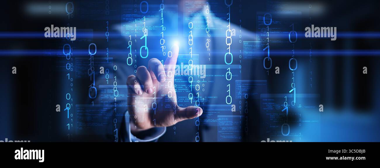 Binary Code and Software Programming Visualization with Interactive ...