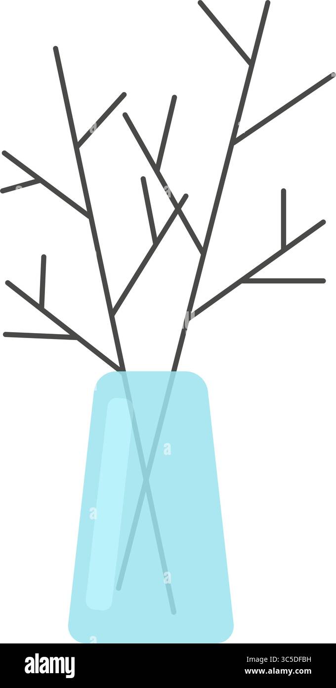 Simple glass vase in Stock Vector Images - Alamy