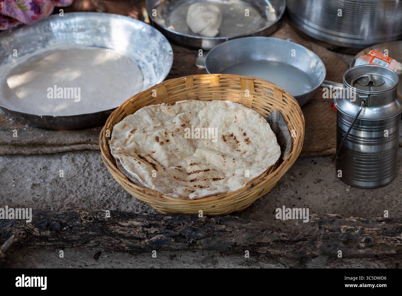 Poor woman in village cooking food. Indian village women pilgrims ...