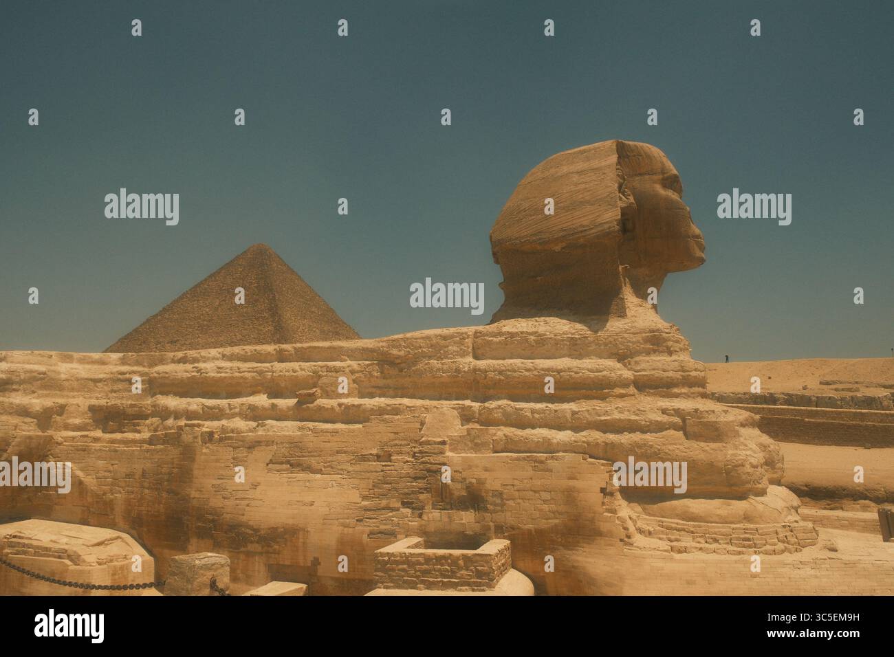 Mystical view of the Sphinx and the Pyramids of Giza, Egypt — ancient symbols of power and ...