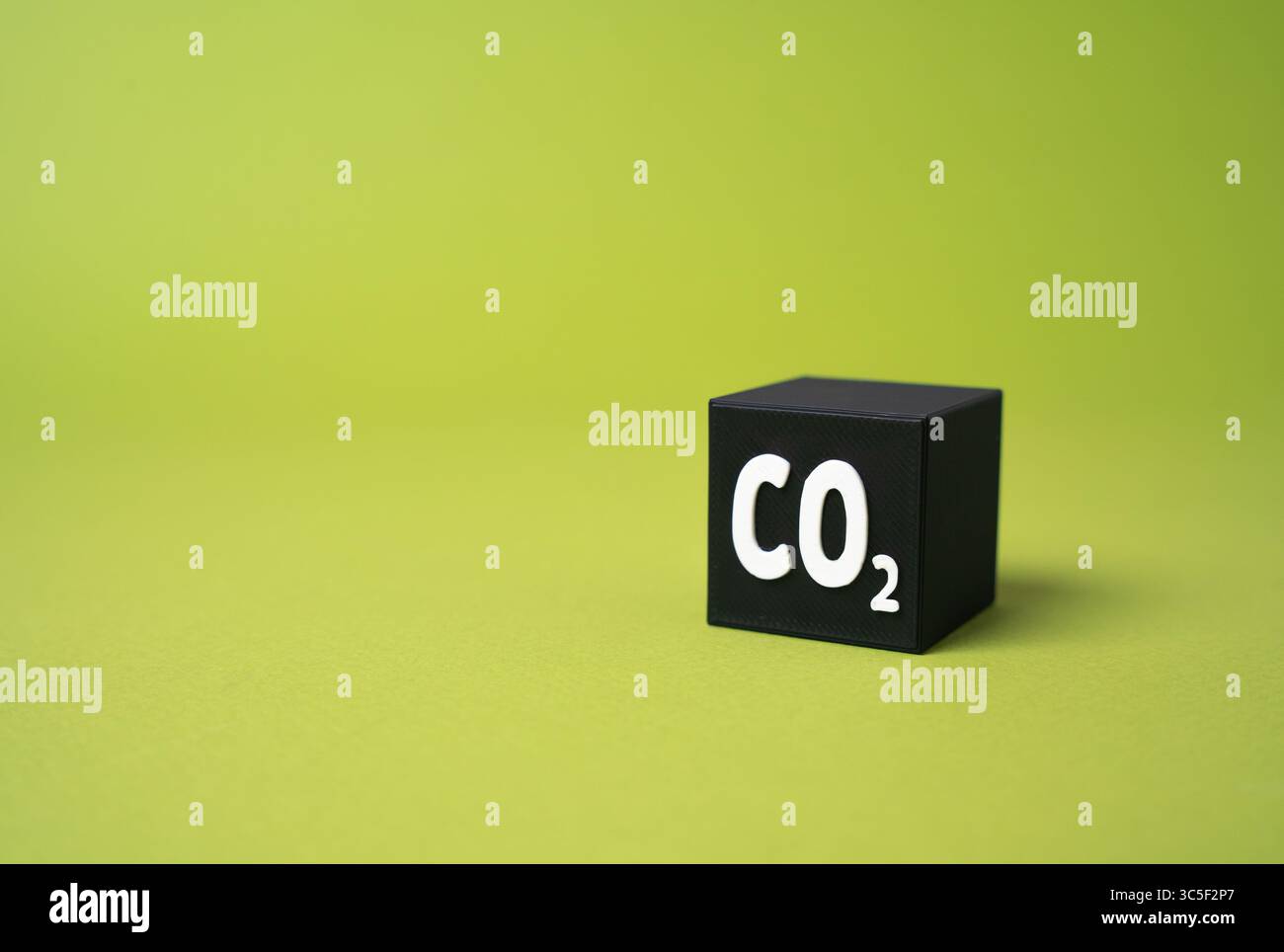 CO2 cube. Concept for measuring emissions and environmental pollution ...