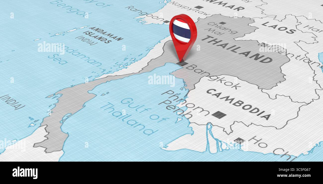 Thailand political map capital bangkok hi-res stock photography and ...