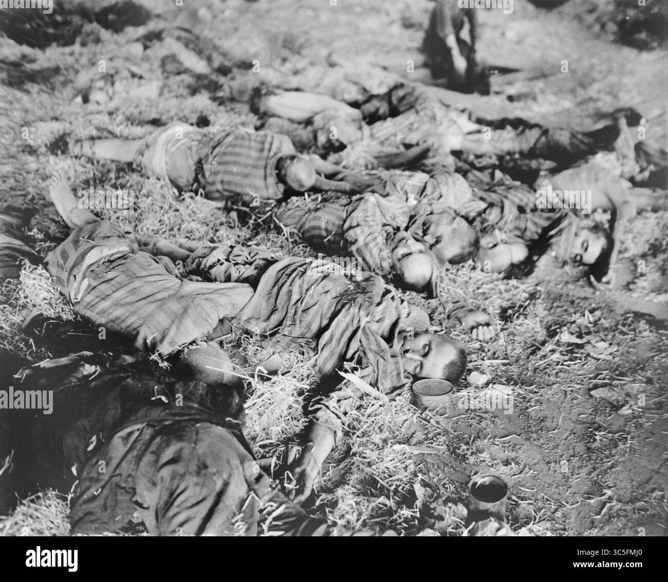 January 16, 2020, Germany: Dead workers lie in Uneven Rows on floor of ...