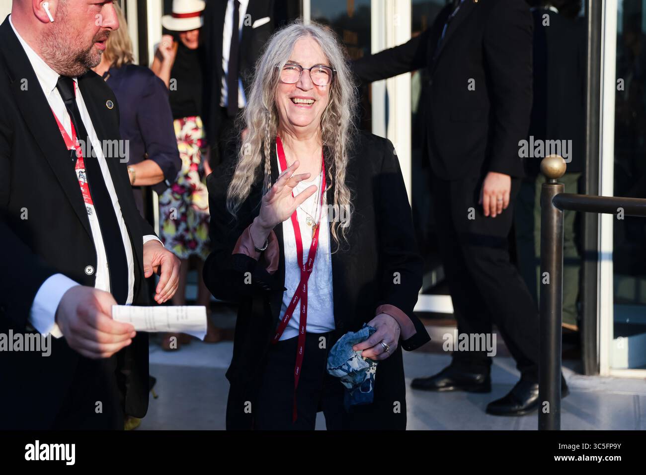 Patti Smith heads to the Beetlejuice Beetlejuice premiere during the ...