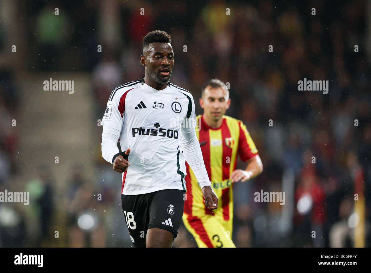Jean-Pierre Nsame of Legia Warszawa seen in action during the Polish ...