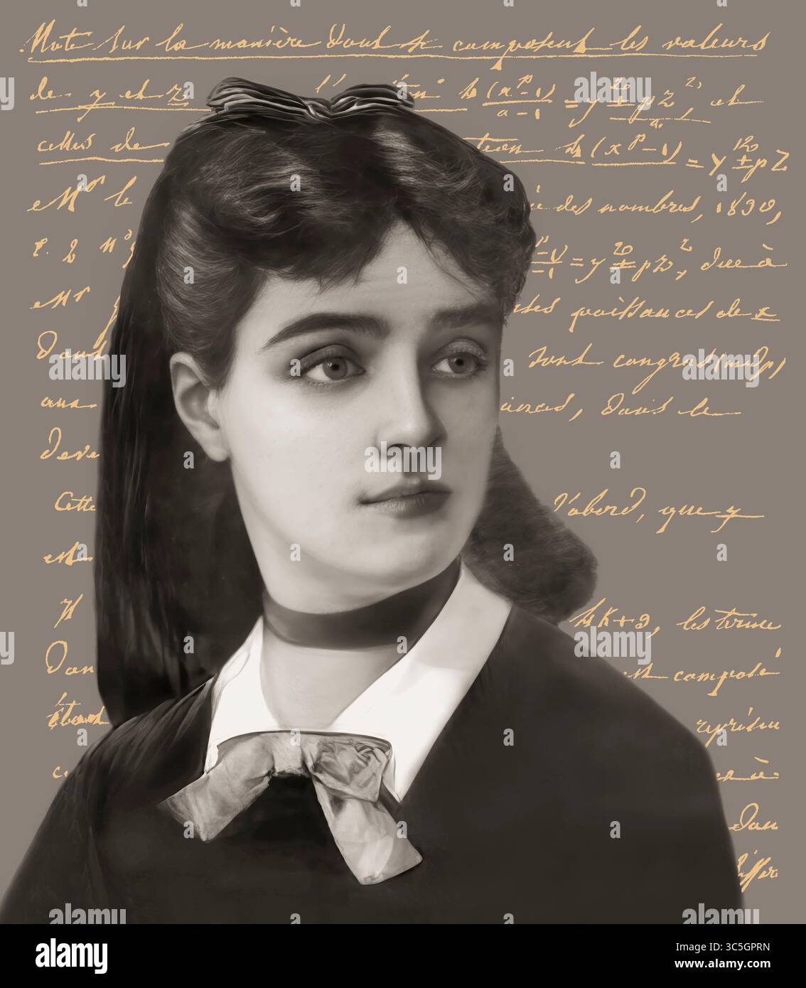 Portrait of Marie-Sophie Germain, 1776 –1831, French mathematician ...