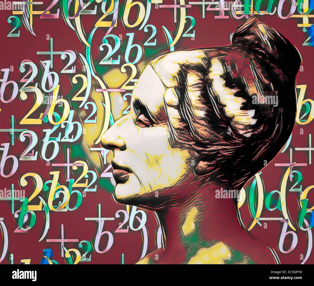 Bust of Marie-Sophie Germain, 1776 –1831, French mathematician ...