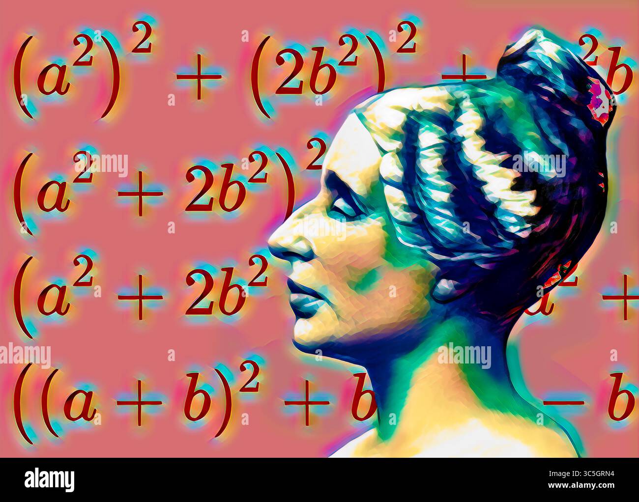 Bust of Marie-Sophie Germain, 1776 –1831, French mathematician ...
