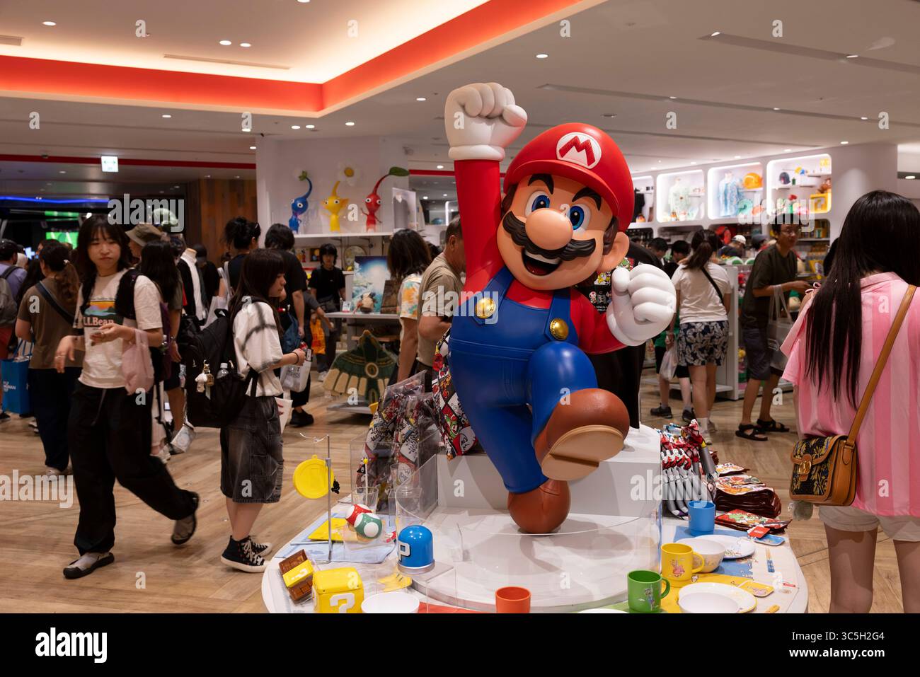 Tokyo, Japan. 29th July, 2025. Super Mario statue inside Nintendo store ...