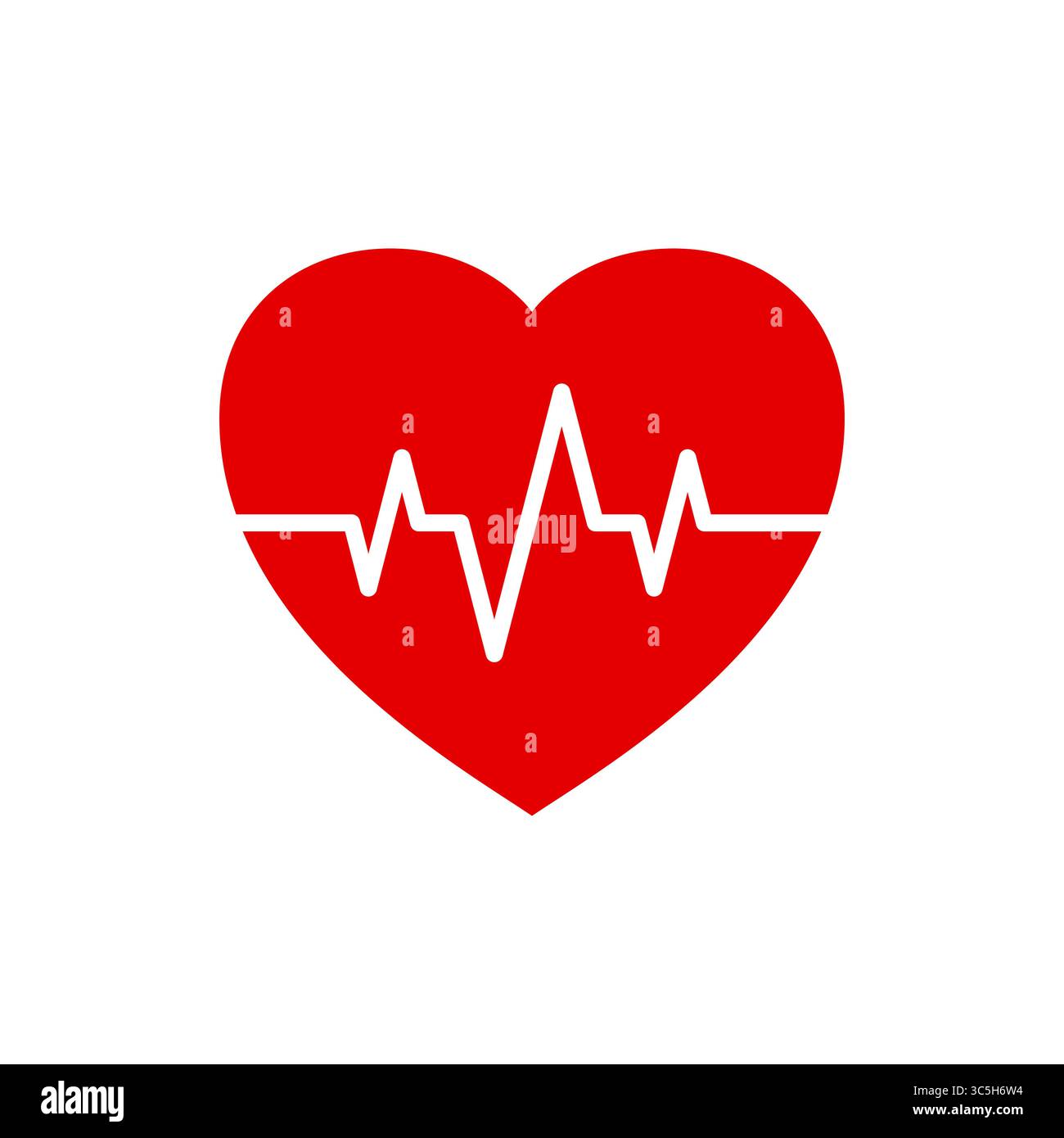 Heart beat icon. Pulse heartbeat. Rate line ecg isolated on white ...