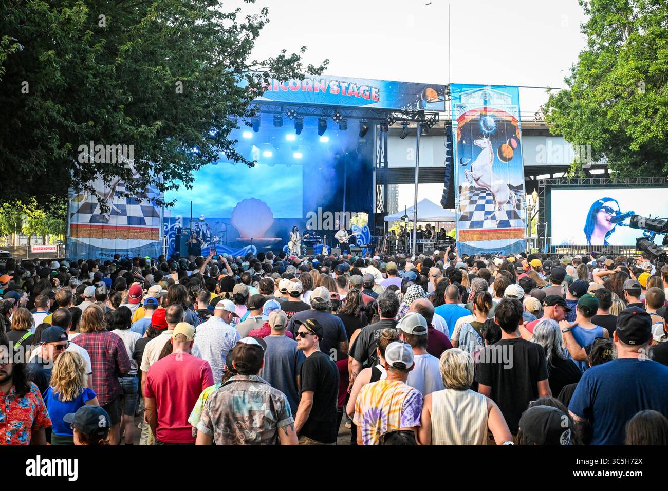 Japanese Breakfast performing on stage at Project Pabst festival, Tom ...