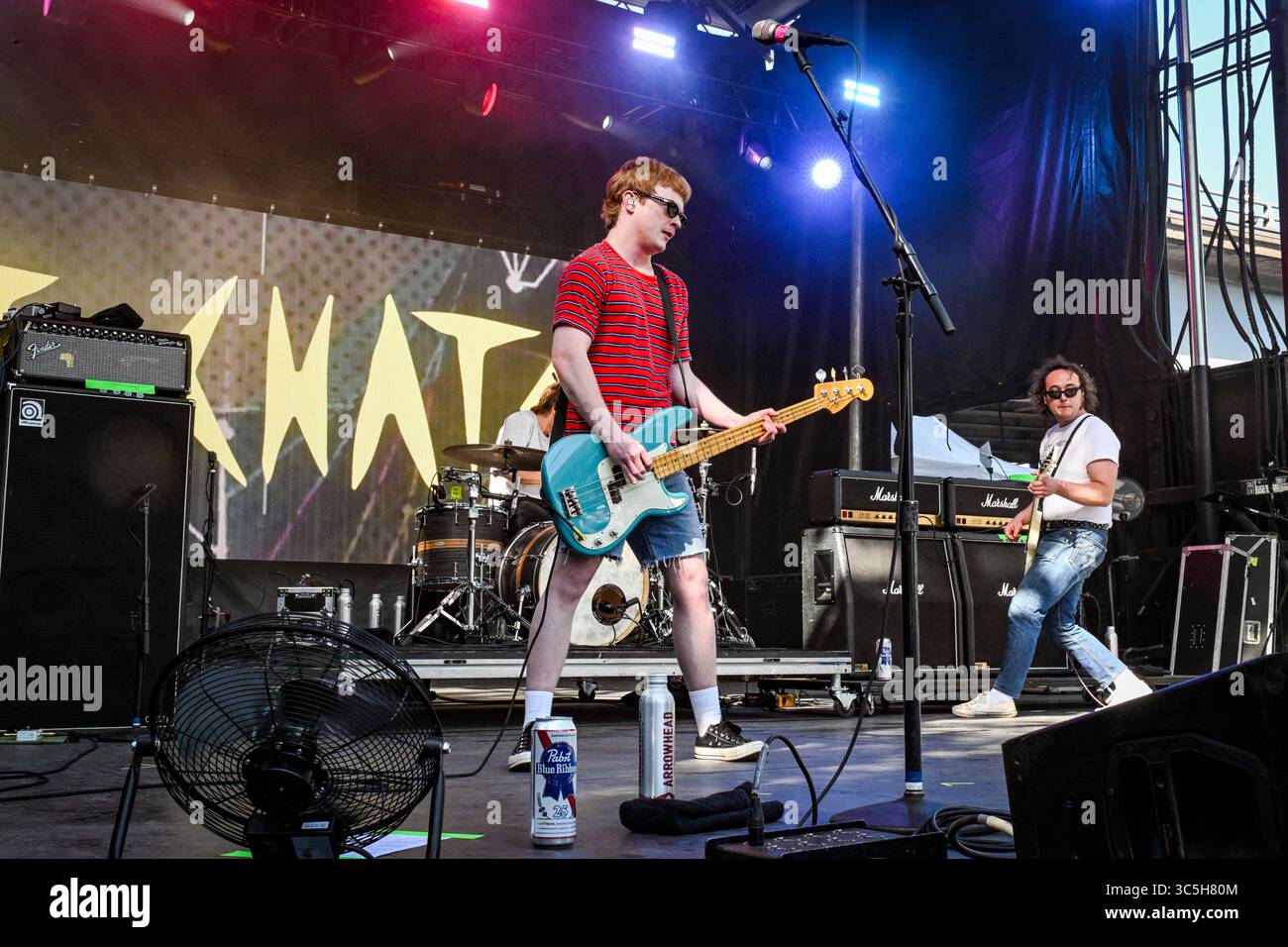 Eamon Sandwith and Josh Hardy of The Chats performing onstage at Day 1 ...