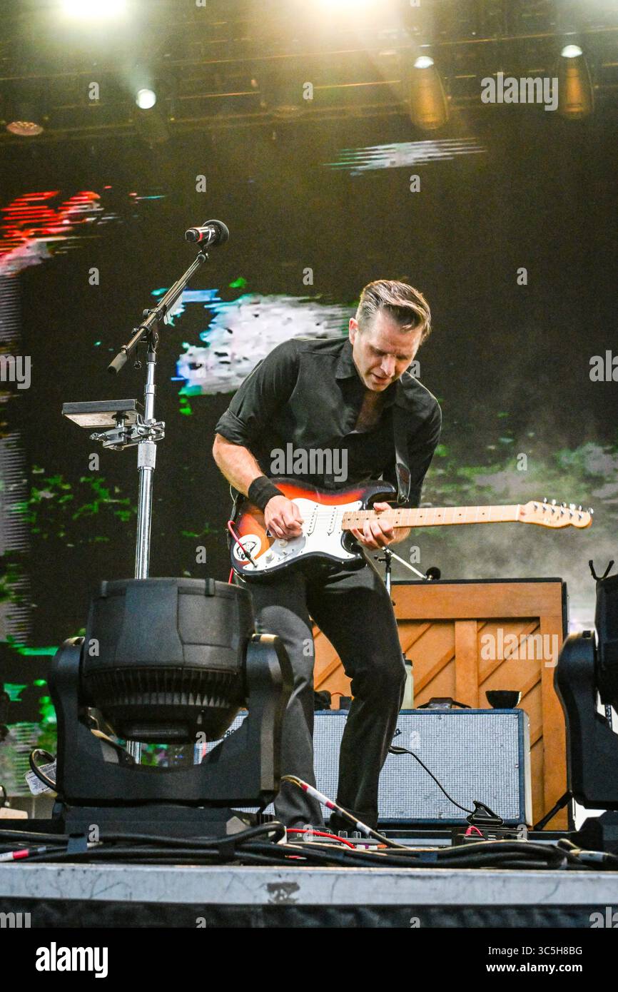 Ben Gibbard of Death Cab For Cutie performing on stage at Project Pabst ...
