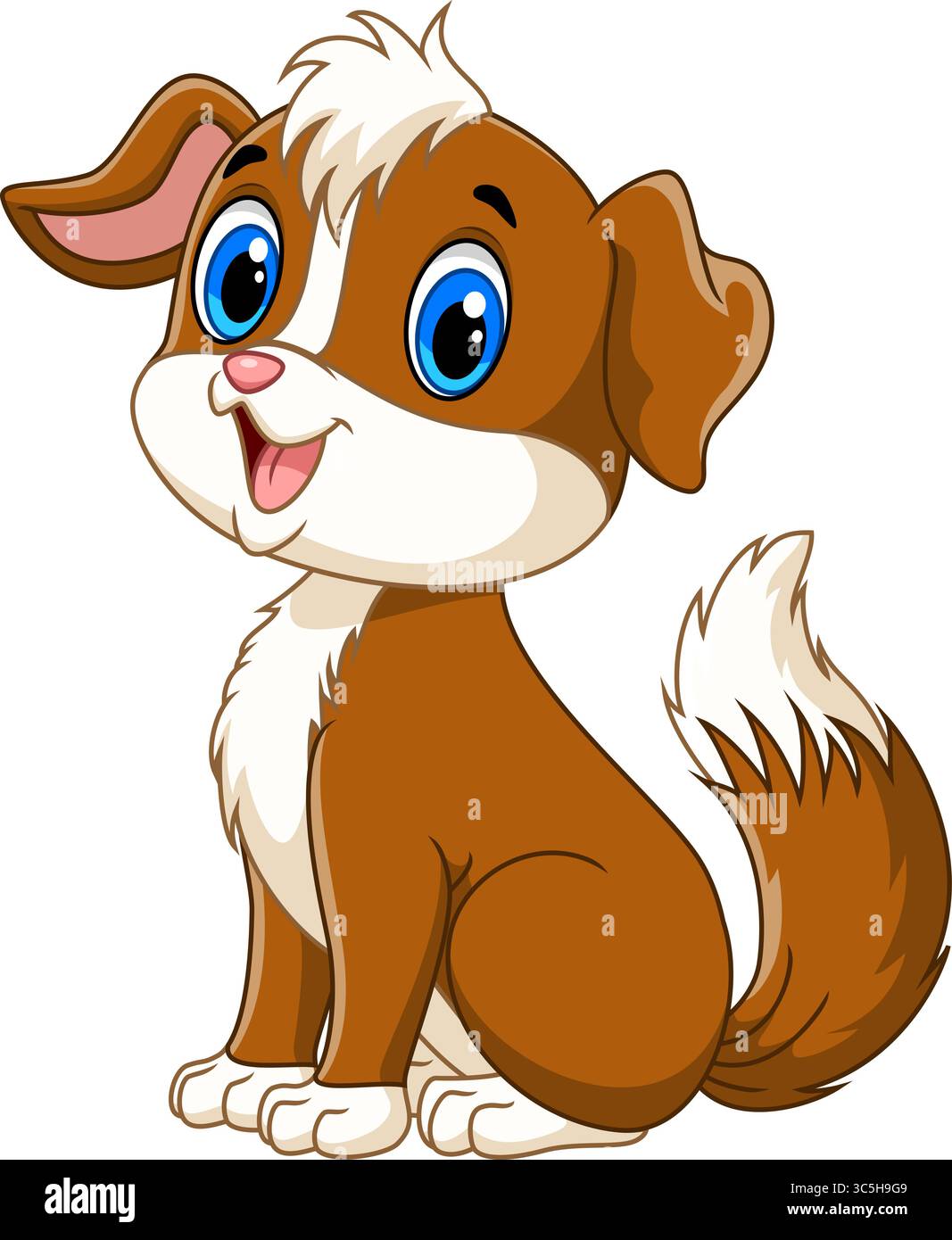 Dog cartoon drawing sitting vector hi-res stock photography and images ...
