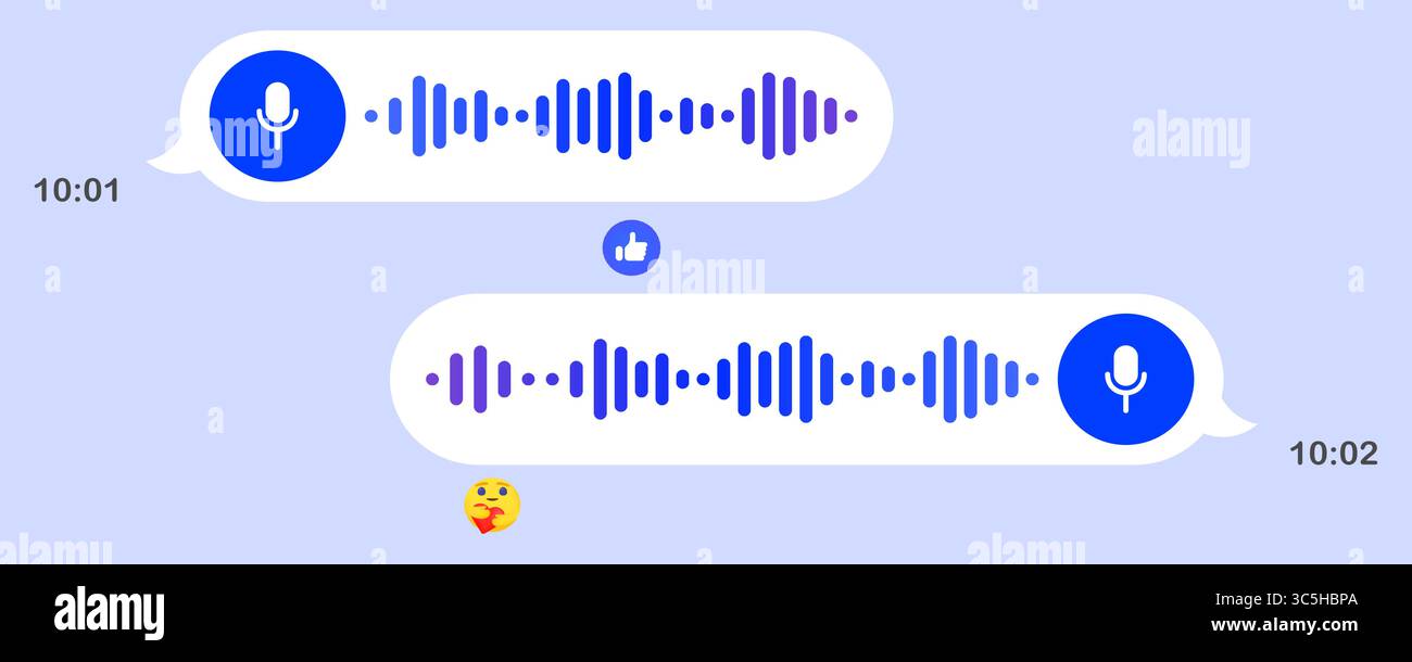 Voice chat icon. Audio messages in messenger, play button, waveform ...