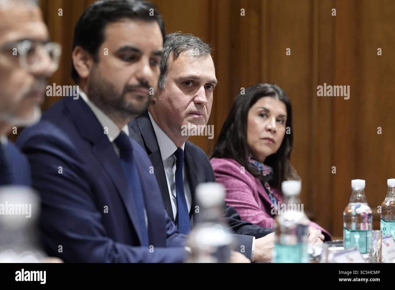 Chile's acting Attorney General Hector Barros attends a meeting with U ...
