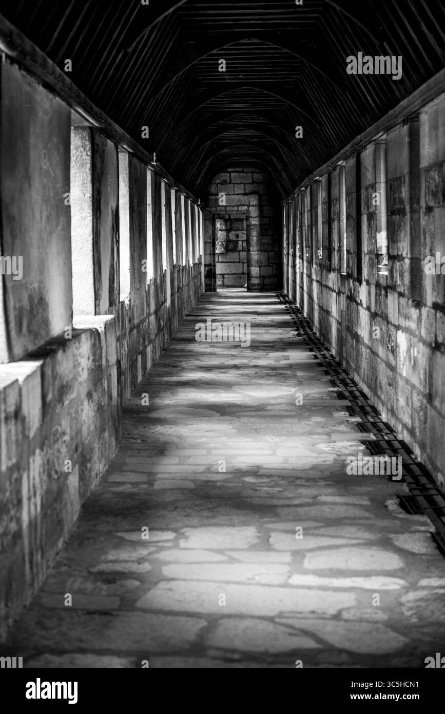 Corridor in medieval castle hi-res stock photography and images - Alamy