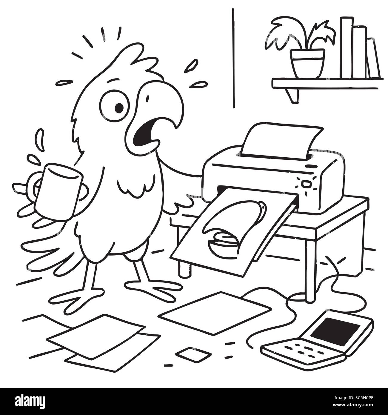 Surprise at home Stock Vector Images - Alamy