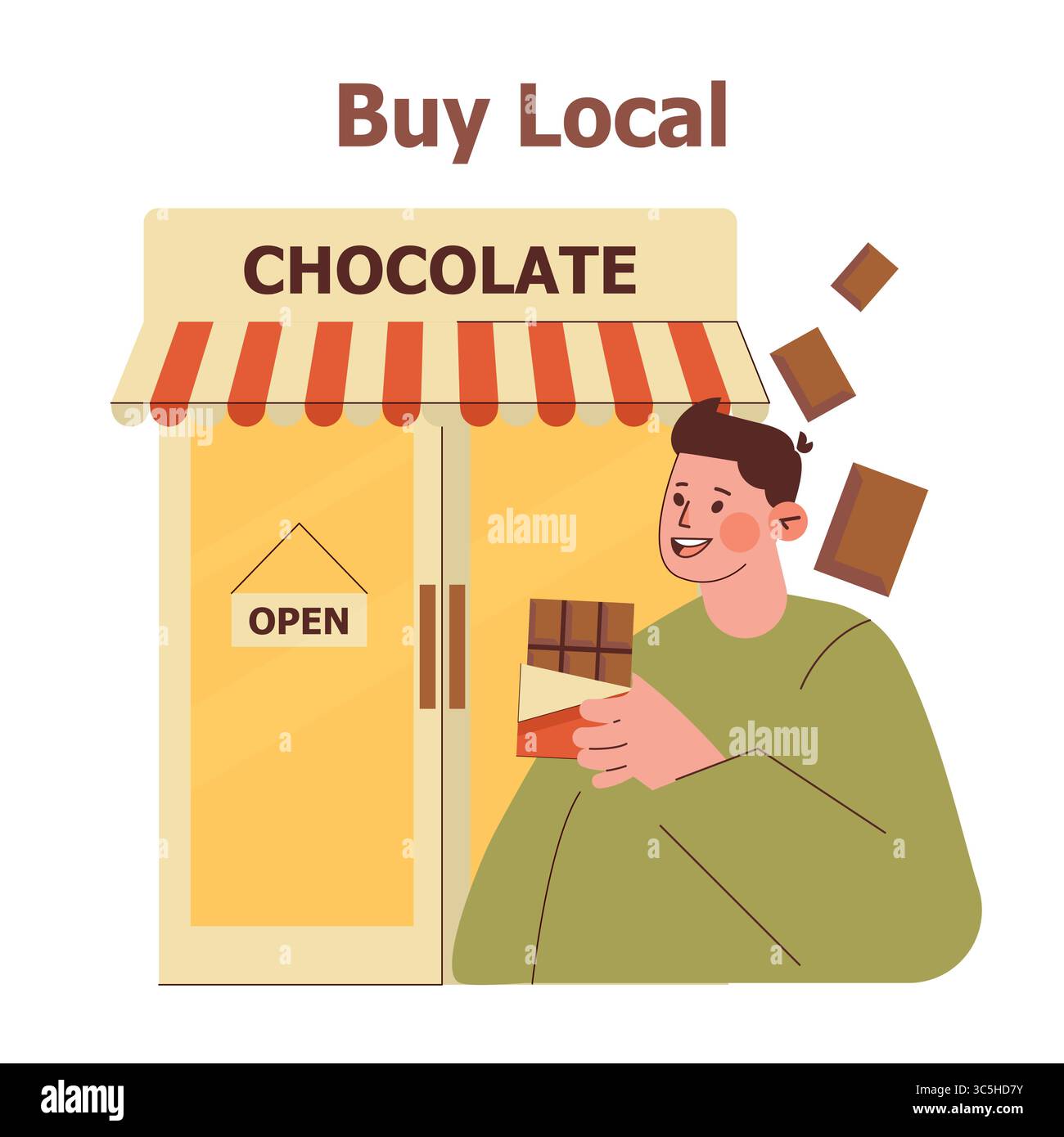 Man making sweet Stock Vector Images - Alamy